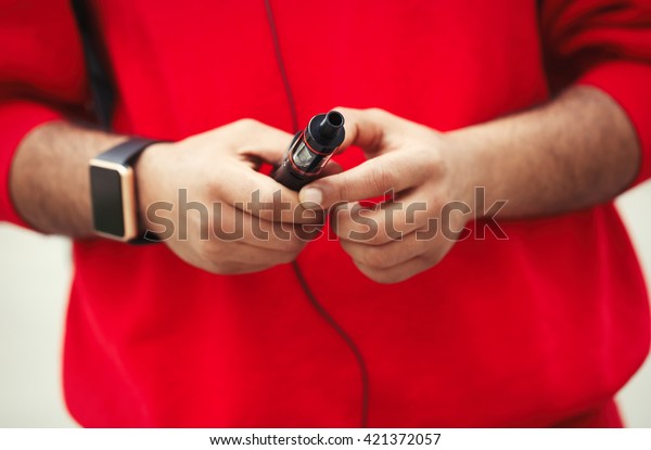 Hands Black Man Vaper Using Modern Stock Photo (Edit Now) 421372057 Hands Black Man Vaper Using Modern Stock Photo (Edit Now) 421372057