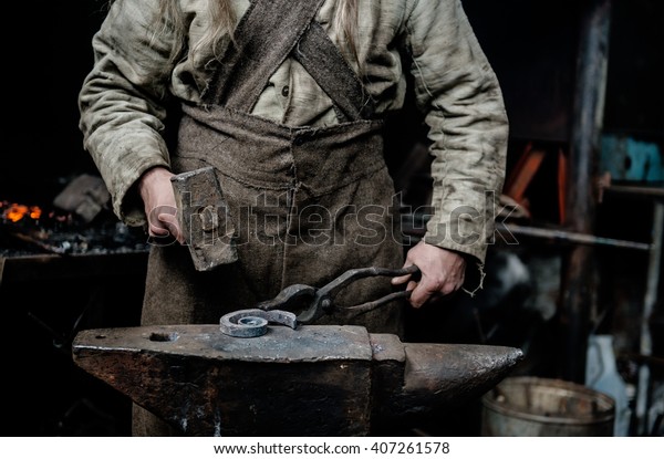 Hands Blacksmith Work Smithy Stock Photo 407261578 | Shutterstock