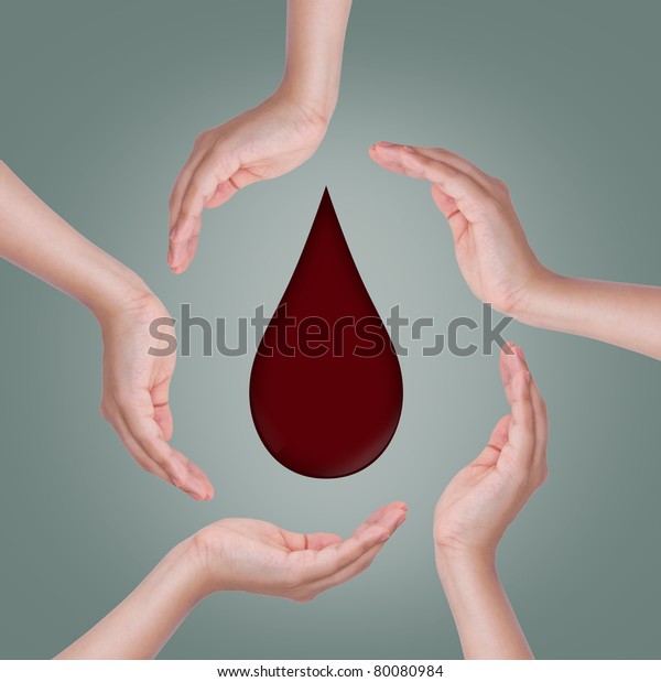 Hands Blood Drop Stock Photo 80080984 | Shutterstock