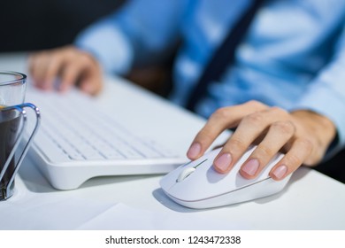 Hands Computer Mouse Office Stock Photo 1243472338 | Shutterstock