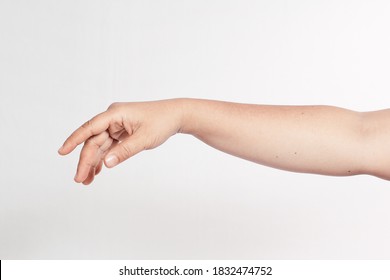 Hands Dangling Down White Background Isolated Stock Photo 1832474752 ...