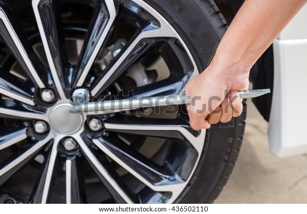 Hands Disassembling Modern Car Wheel Steel Stock Photo 436502110 ...
