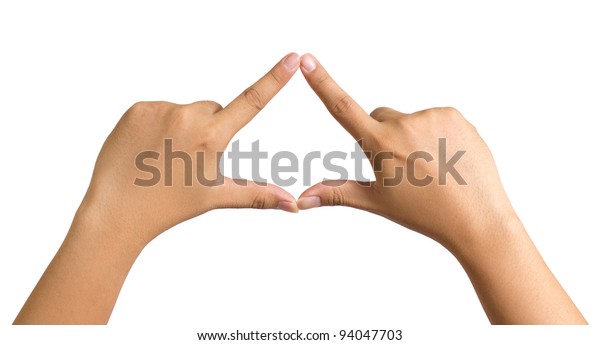 Hands Forming Triangle Stock Photo (Edit Now) 94047703