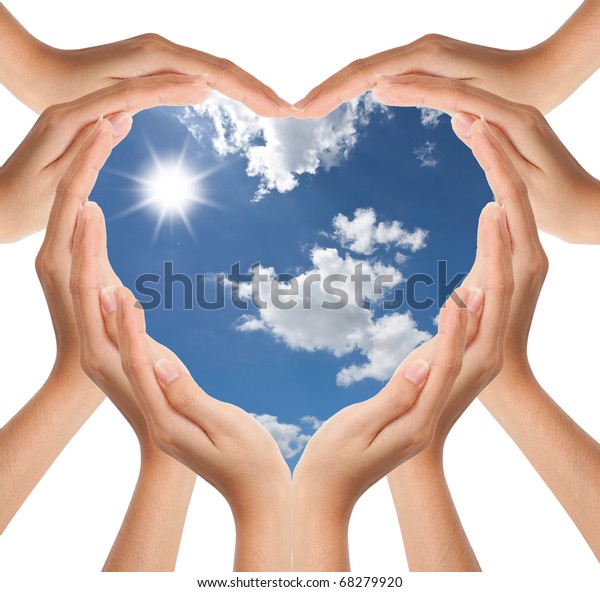Hands Make Heart Shape Stock Photo (Edit Now) 68279920