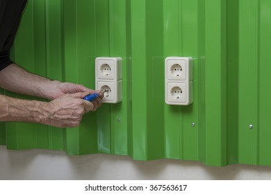 Hands Man Mounted Socket Stock Photo 367563617 | Shutterstock