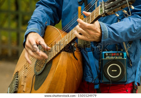 Hands Motion Playing Stringed Musical Instrument Stock Photo 1505524979 ...