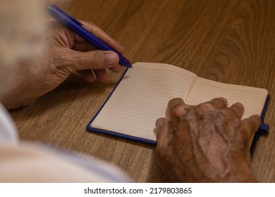 Hands Old Man Taking Notes Notebook Stock Photo 2179803865 | Shutterstock