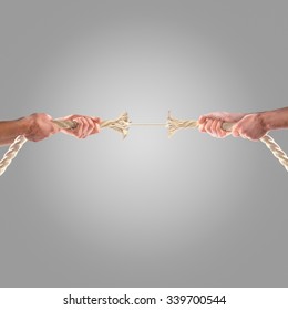 Hands People Pulling Rope On Black Stock Photo (Edit Now) 339700889