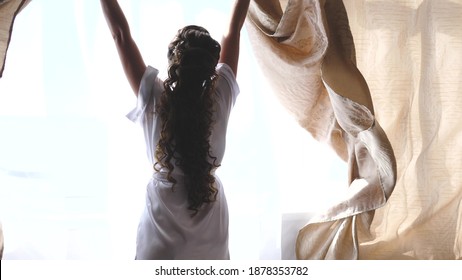 717 Hand pulling white curtain Images, Stock Photos & Vectors ...