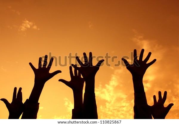 Hands Sunset Stock Photo 110825867 | Shutterstock