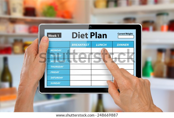 Hands Tablet Using Diet Plan App Stock Photo 248669887 | Shutterstock