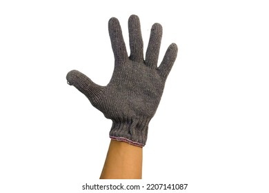 Hands Using Gloves Making Number Five Stock Photo 2207141087 | Shutterstock