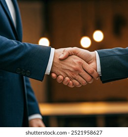 Close Handshake Man Woman Casual Style AI-generated image 2542397483 ...