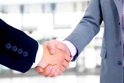 Handshake of business partners featuring agreement, appointment, and, a ...