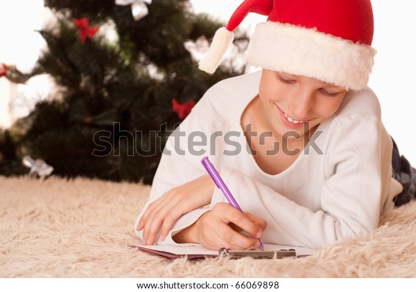 Handsome Boy Write Letter On White Stock Photo 66069898 | Shutterstock