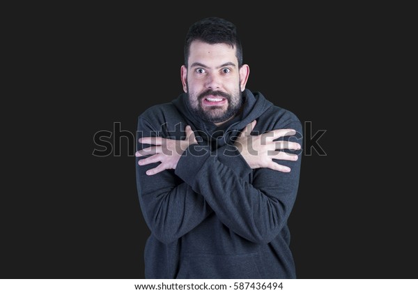 Handsome Guy Feeling Cold Stock Photo 587436494 | Shutterstock