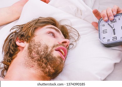 Handsome Man Using Clock Bed After Stock Photo 1374390185 | Shutterstock