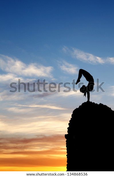 Handstand Sunset Stock Photo 134868536 | Shutterstock