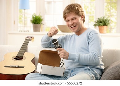 Happy Guy Getting Present Opening Box Stock Photo 55508272 | Shutterstock
