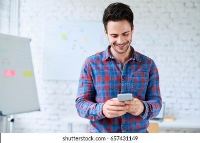 Happy Programmer Web Designer Standing Startup Stock Photo 657431149 ...