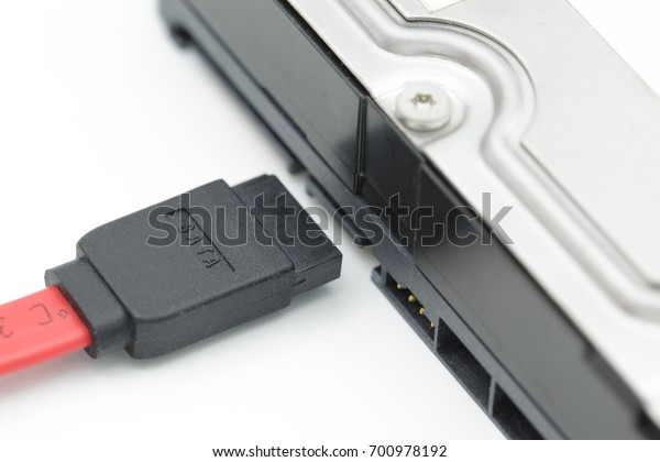 Hard Disk Connecting Sata Cable Stock Photo (Edit Now) 700978192