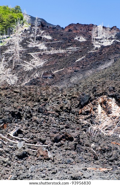 Hardened Lava Flow On Volcano Slope Stock Photo 93956830 | Shutterstock
