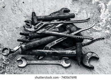 Hardware Tools On Rough Surface Stock Photo 740567698 | Shutterstock