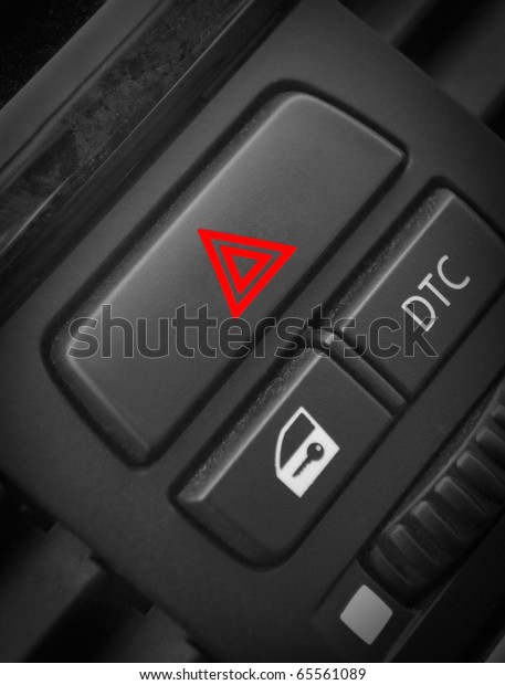 Hazard Warning Button Red Triangle Sign Stock Photo 65561089 | Shutterstock