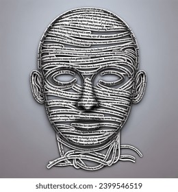 Minimalistic One-line Drawing Human Face Missing AI-generated image ...