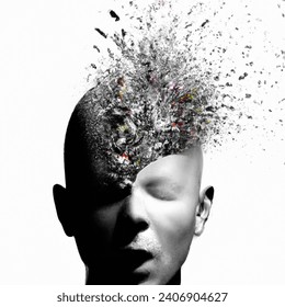 Head Exploding Out Coming Colors Black AI-generated image 2406909801 ...