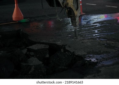 Heave Equipment Breaking Road Stock Photo 2189141663 | Shutterstock