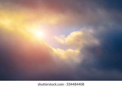 Heavy Clouds Sun Background Stock Photo 334484408 | Shutterstock