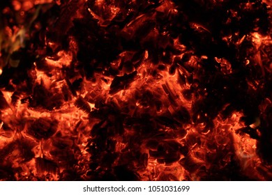 Hell Background Fire Flame On Black Stock Photo (Edit Now) 1051031708