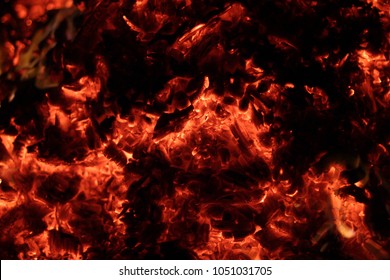 Hell Background Fire Flame On Black Stock Photo (Edit Now) 1051031708