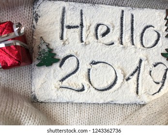 Hello 2019 Text Present Stock Photo 1243362736 | Shutterstock