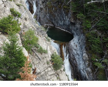Hellroaring Falls Crypt Lake Trail Waterton Stock Photo 1180915564 ...
