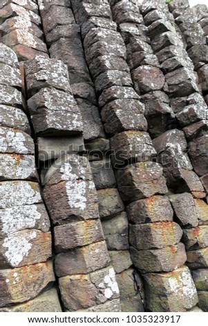 Hexagonal Basalt Columns Result Ancient Volcanic Stock Photo (Edit Now ...