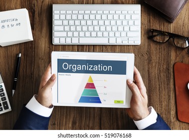 Hierarchy Organization Structure Position Chart Concept Stock Photo ...