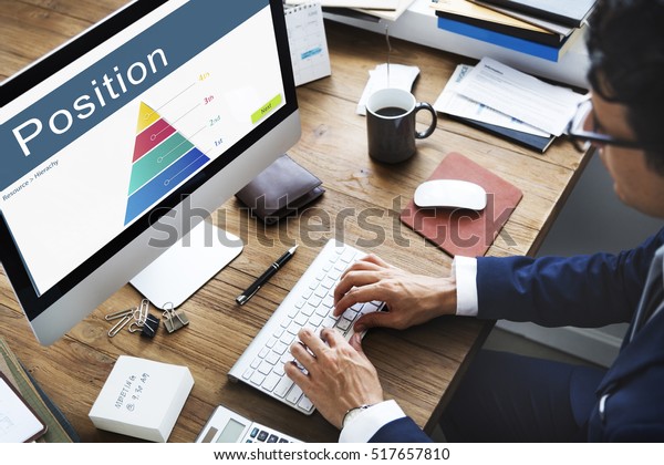 Hierarchy Organization Structure Position Chart Concept Stock Photo ...