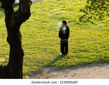 High Angle Shot Back View Young Stock Photo 2158985687 | Shutterstock