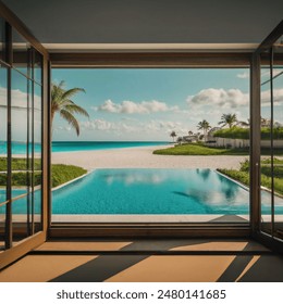 Indoor Hall Luxury Resort Retail Minimalist AI-generated image ...