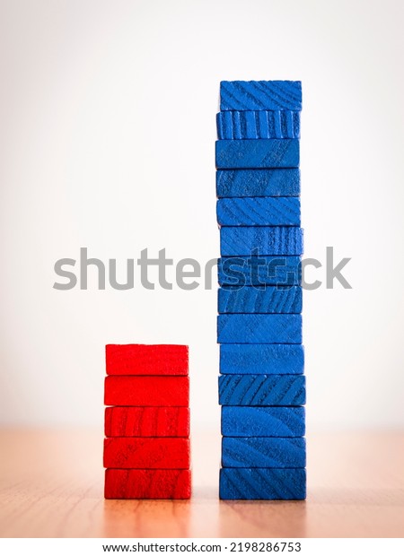 High Low Two Step Bar Graph Stock Photo 2198286753 | Shutterstock