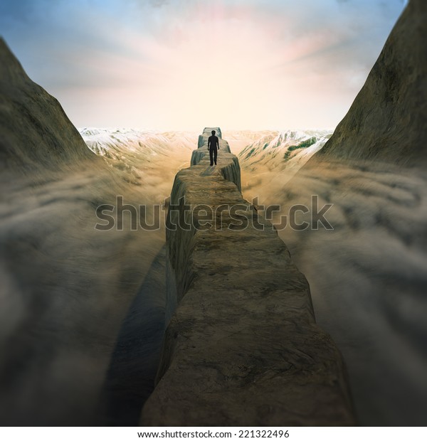 High Mountain Path Above Clouds Stock Photo 221322496 | Shutterstock