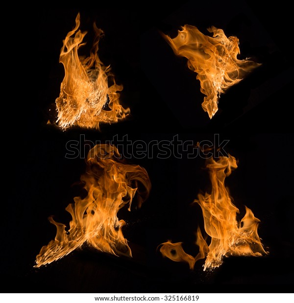 High Resolution Fire Collection Isolated On Stock Photo 325166819 ...