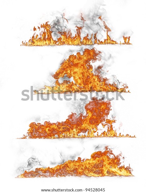 High Resolution Fire Collection Isolated On Stock Photo 94528045 ...
