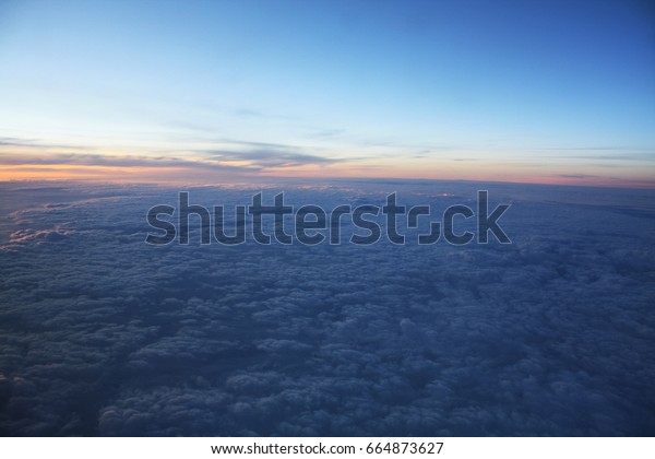 High Sky View Plane Window Sunset Stock Photo 664873627 | Shutterstock