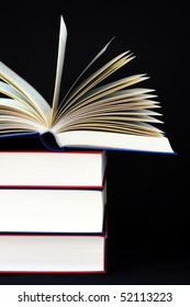 42,523 Stack of books black background Images, Stock Photos & Vectors ...