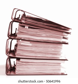 High Stack Folders Isolated On White Stock Photo 50641996 | Shutterstock