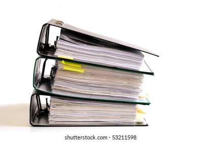 High Stack Folders Isolated On White Stock Photo 53211598 | Shutterstock