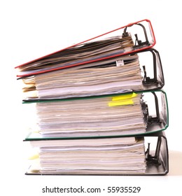 High Stack Folders Isolated On White Stock Photo 57887935 | Shutterstock